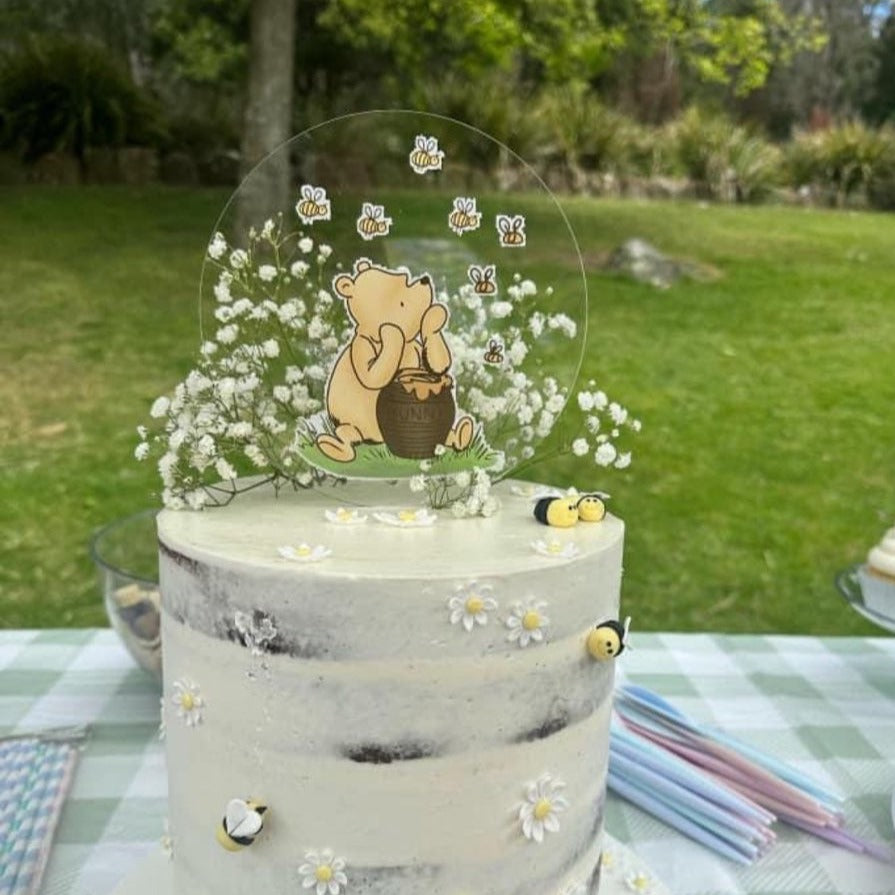Printed Disc Cake Topper - Pooh | Silver Belle Design