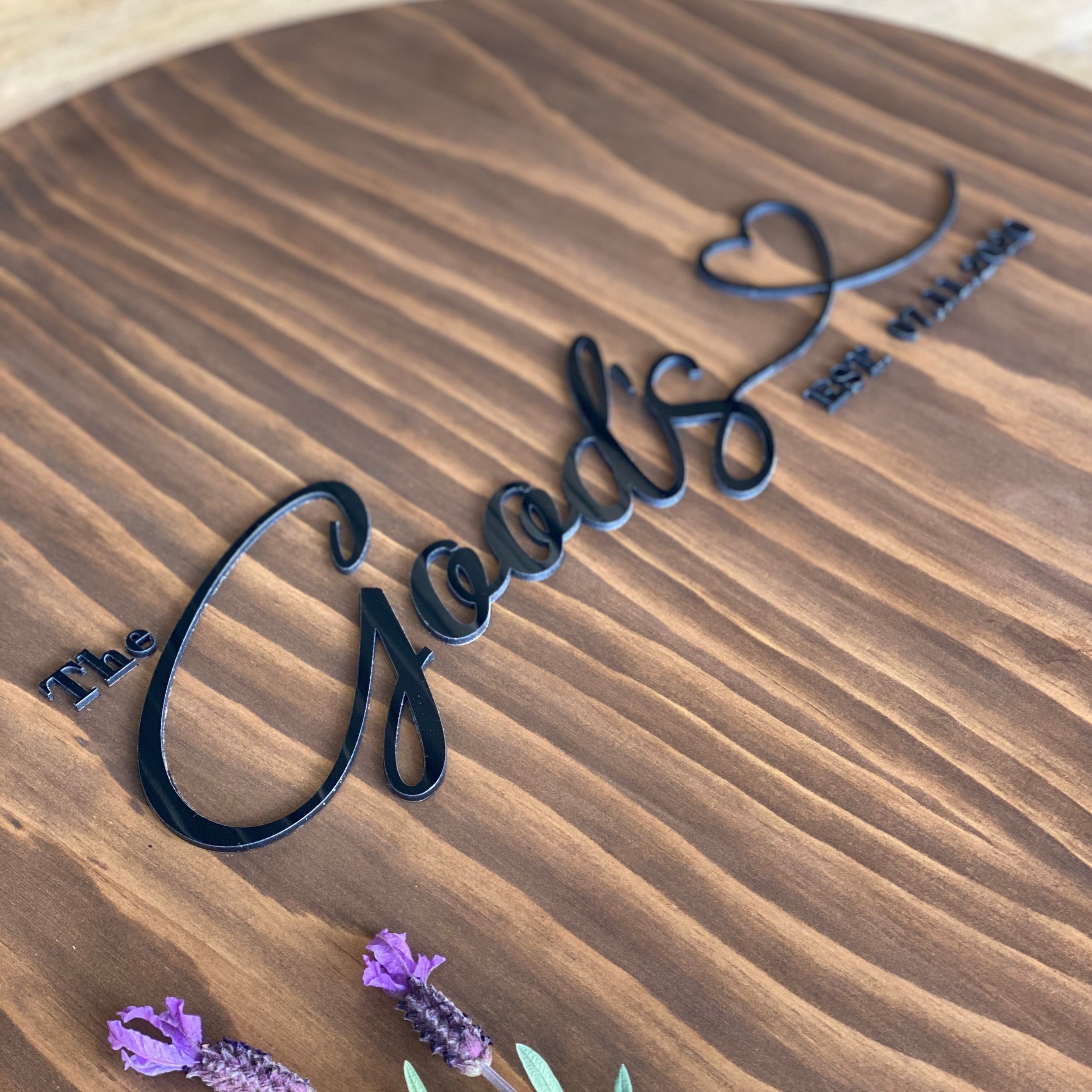 Custom Order - Guestbook Signing Board (Walnut) | Silver Belle Design