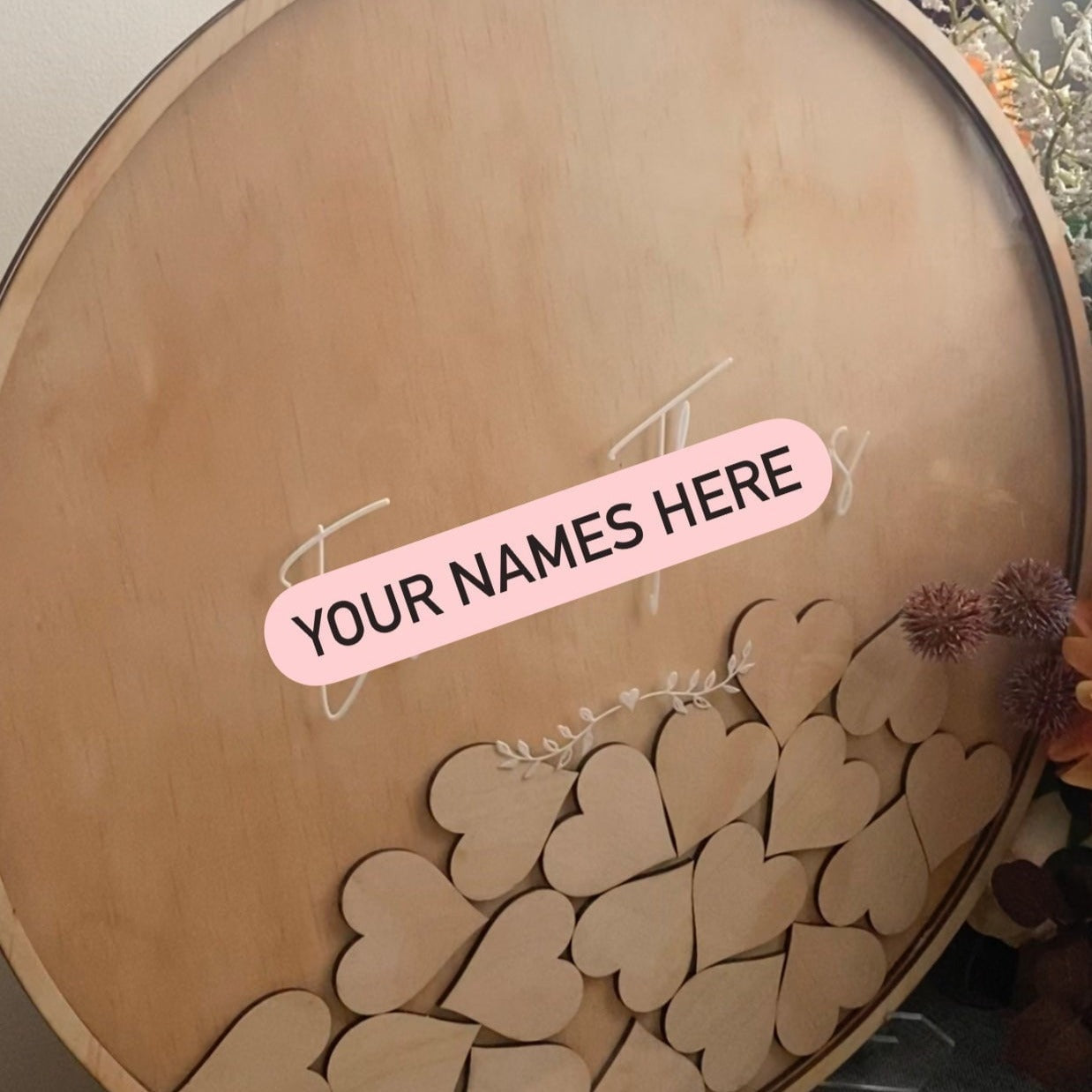 Round Drop Heart Frame | Silver Belle Design