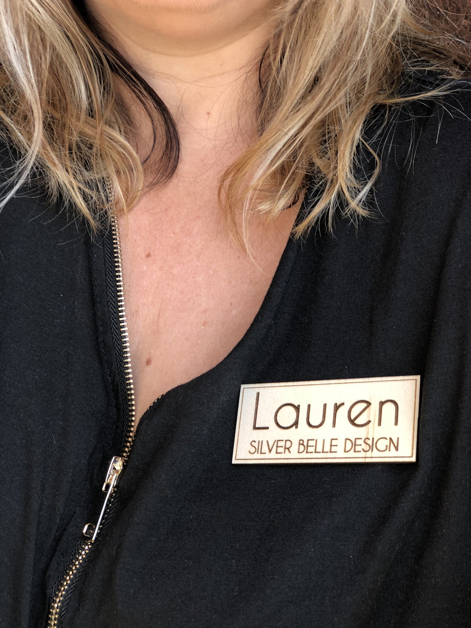 Timber Engraved Name Tags | Silver Belle Design