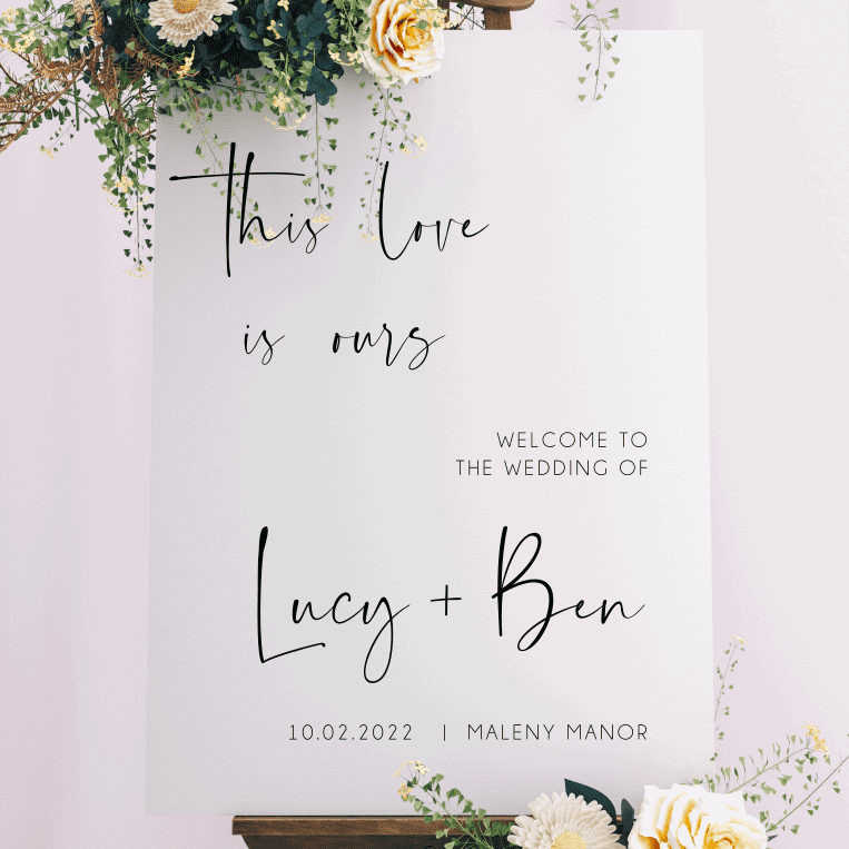 Welcome Sign - Lucy Design | Silver Belle Design